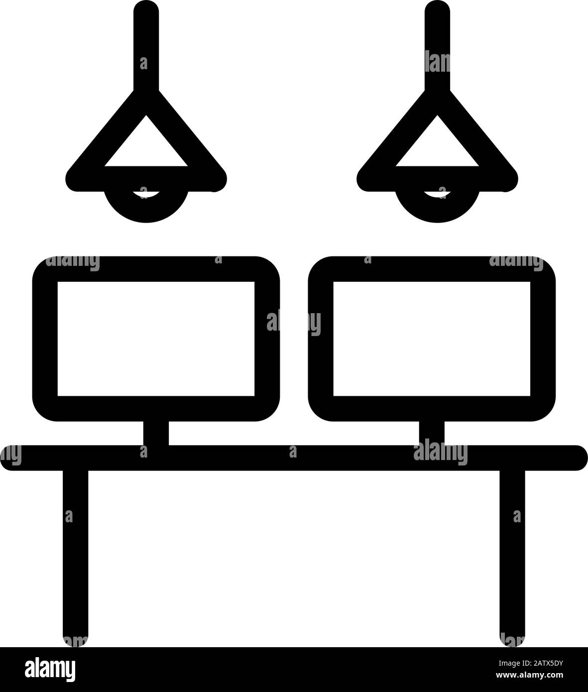 Workplace icon vector. Isolated contour symbol illustration Stock ...