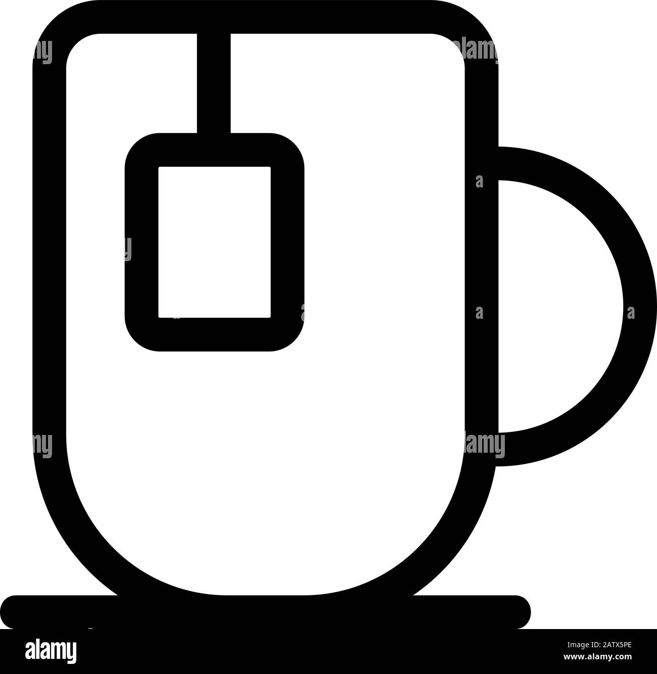 Mug tea icon vector. Isolated contour symbol illustration Stock Vector ...