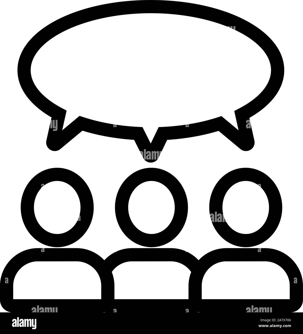 Conversation staff icon vector. Isolated contour symbol illustration ...