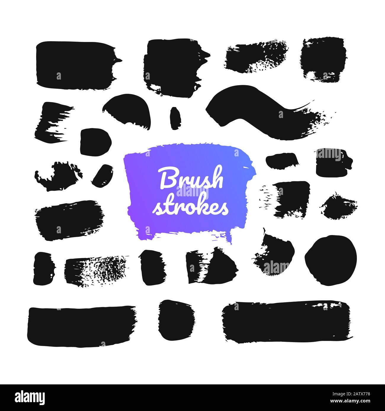 Black brush strokes Cut Out Stock Images & Pictures - Alamy