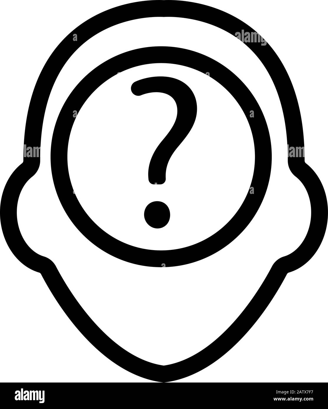 consciousness icon vector. Isolated contour symbol illustration Stock ...