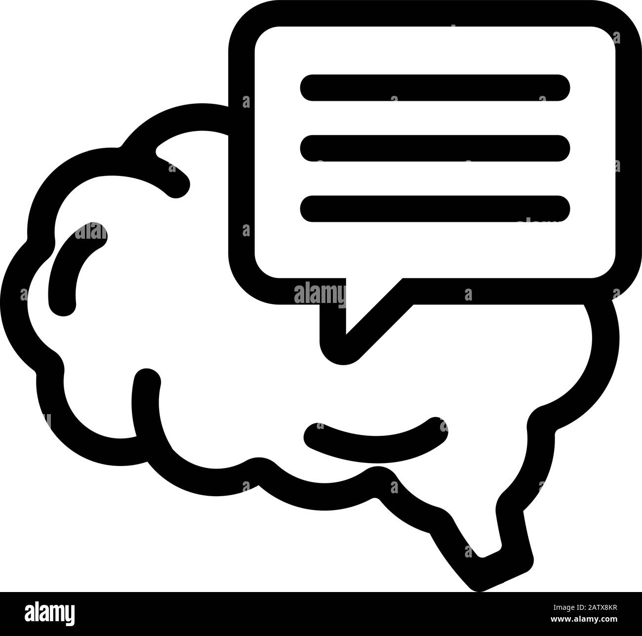 consciousness icon vector. Isolated contour symbol illustration Stock ...