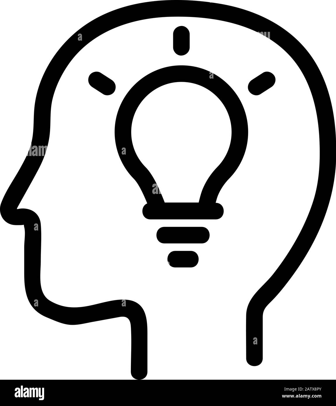 consciousness icon vector. Isolated contour symbol illustration Stock ...