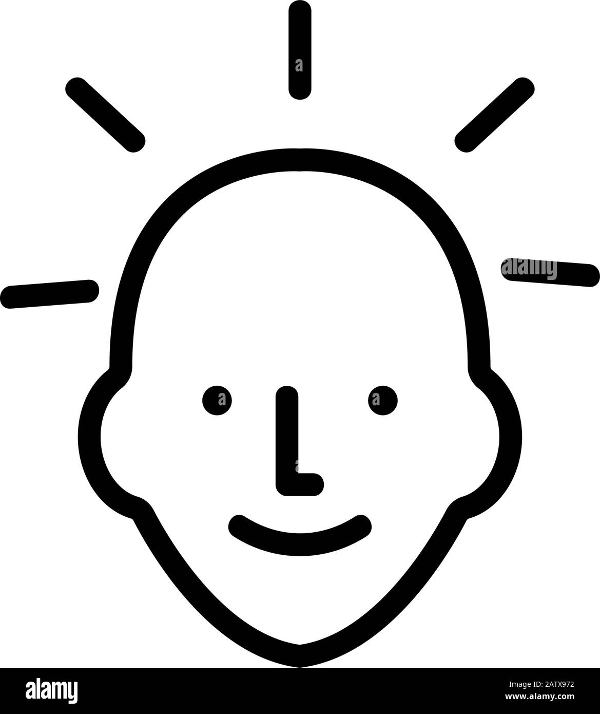 consciousness icon vector. Isolated contour symbol illustration Stock ...