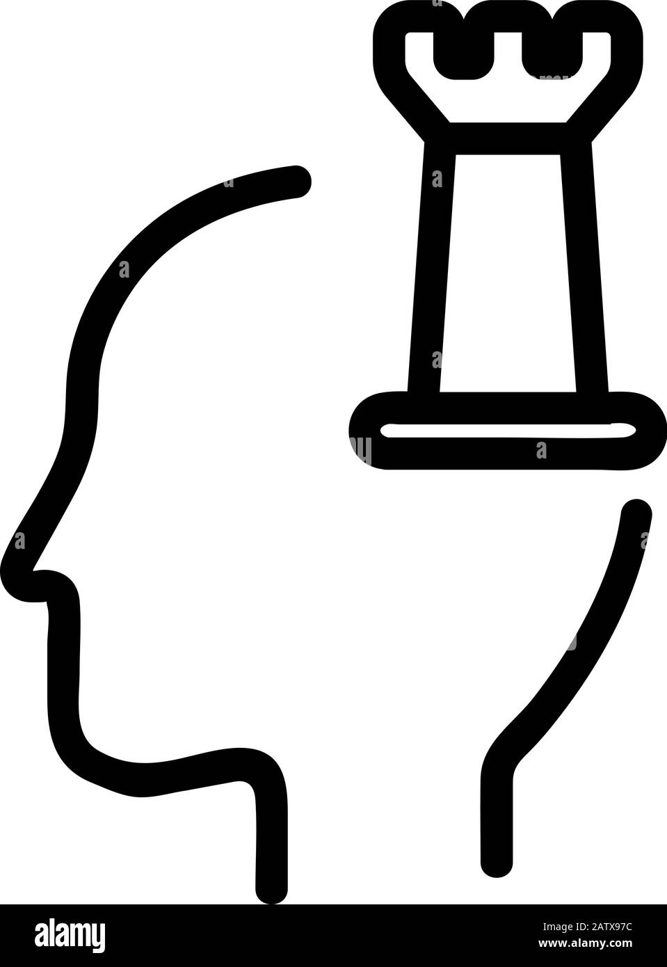 consciousness icon vector. Isolated contour symbol illustration Stock ...