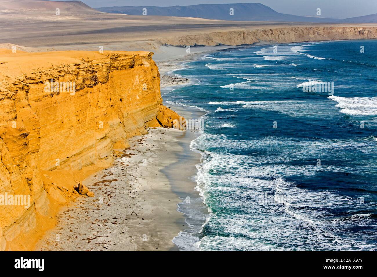 Ocean and Landscape in Paracas National Park, Peru Stock Photo - Alamy