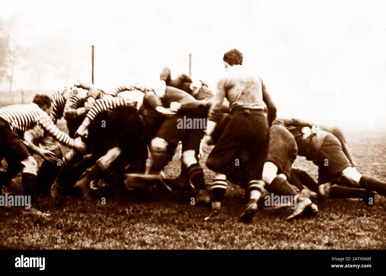 Kent v Surrey Rugby Match at Richmond on 3rd November, 1909 Stock Photo ...