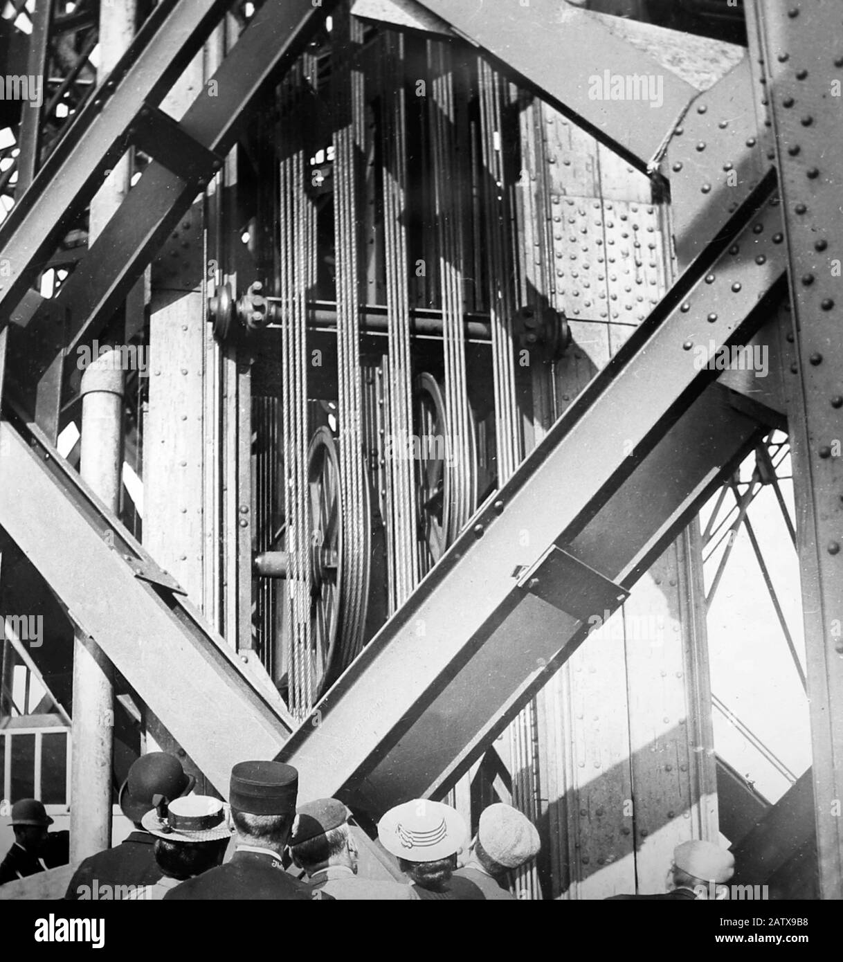Blackpool Tower lift mechanism, early 1900s Stock Photo - Alamy