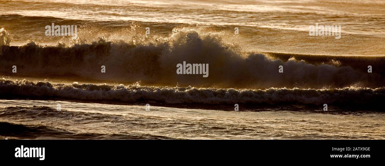Waves in Atlantic Ocean, Beach at Cape Cross in Namibia Stock Photo - Alamy