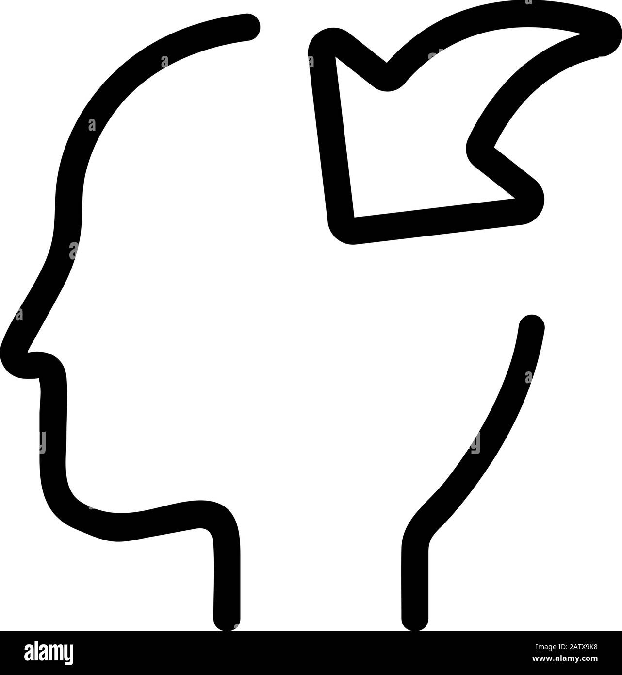 consciousness icon vector. Isolated contour symbol illustration Stock ...