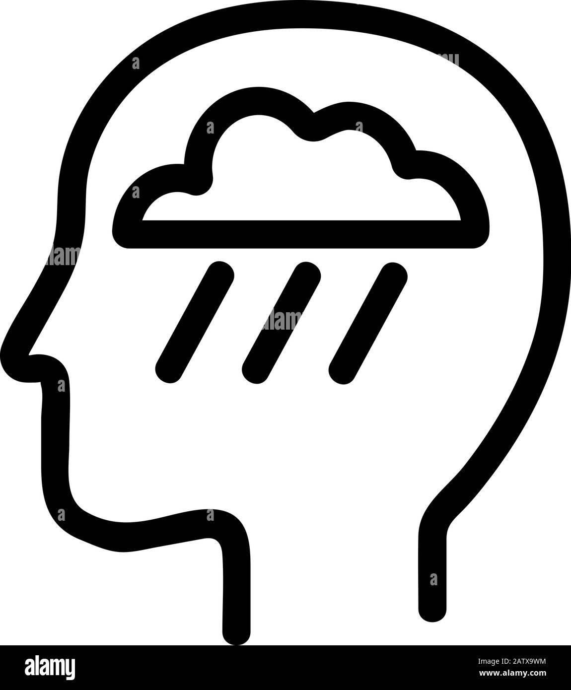 consciousness icon vector. Isolated contour symbol illustration Stock ...