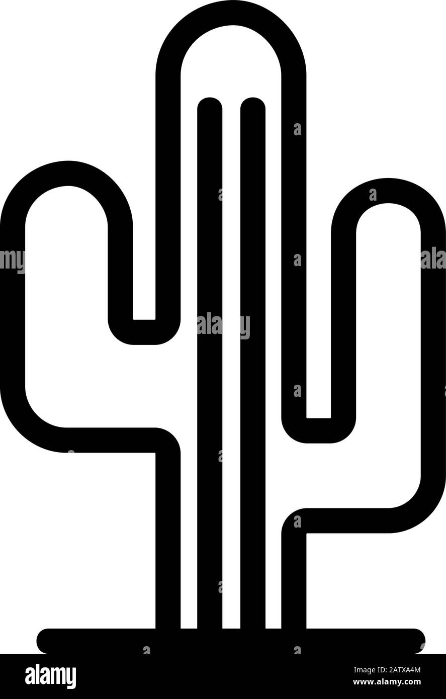 Cactus icon vector. Isolated contour symbol illustration Stock Vector ...