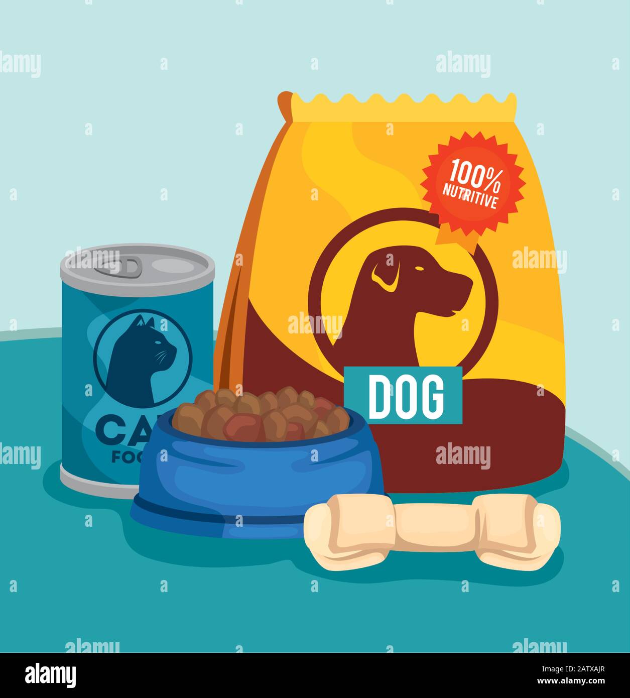 Items dog cat food Stock Vector Images - Alamy