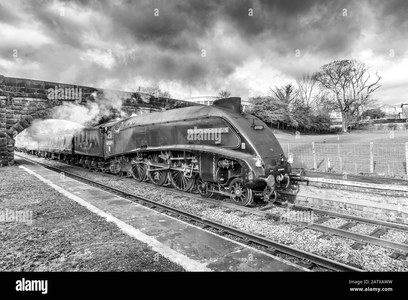 The famous LMS Class A4 4-6-2 60009 Union of South Africa steam train ...
