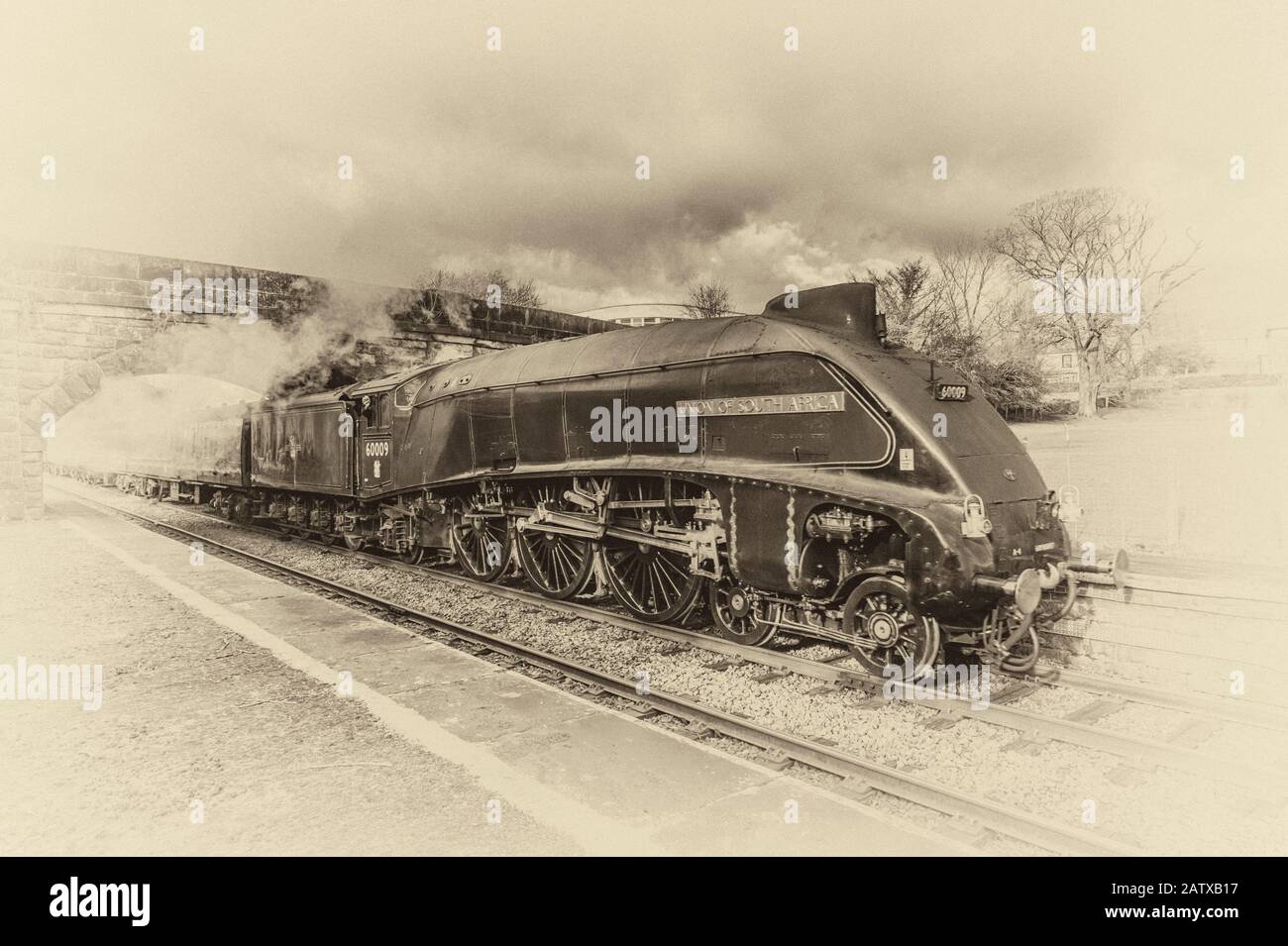 The famous LMS Class A4 4-6-2 60009 Union of South Africa steam train ...