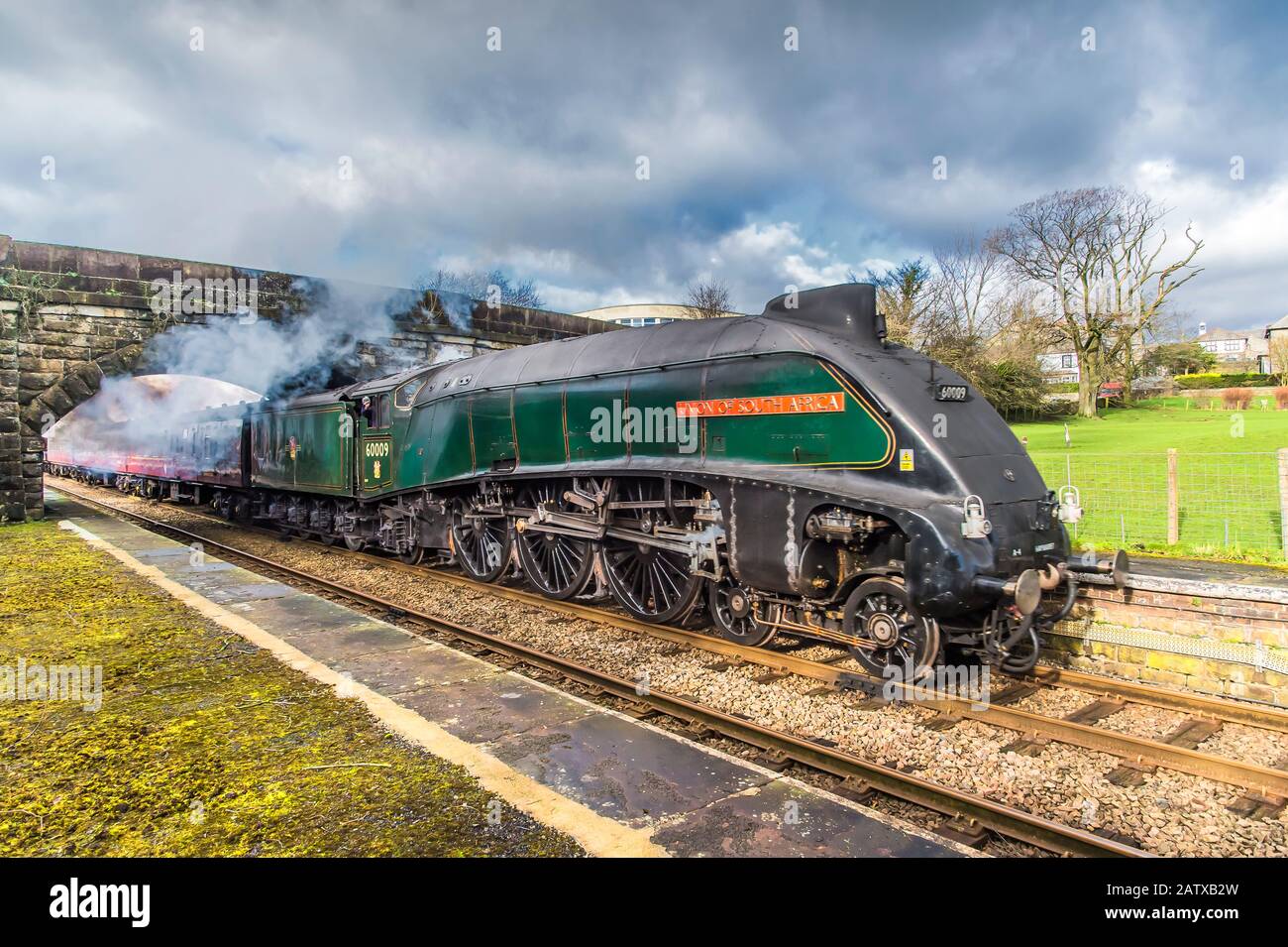 The famous LMS Class A4 4-6-2 60009 Union of South Africa steam train ...