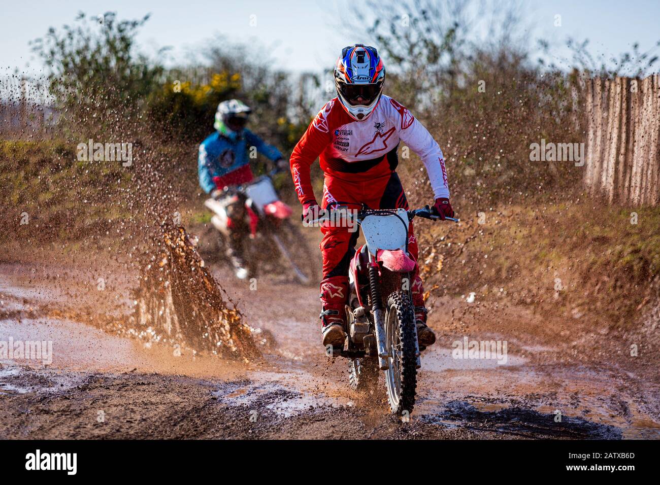 CARDIFF, WALES. 05 Feb 2020. Motocross extreme sports action at the ...