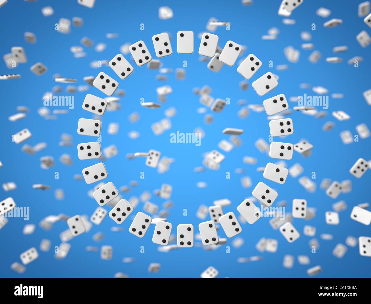braille alphabet on blue background. white letter chips with black dots ...