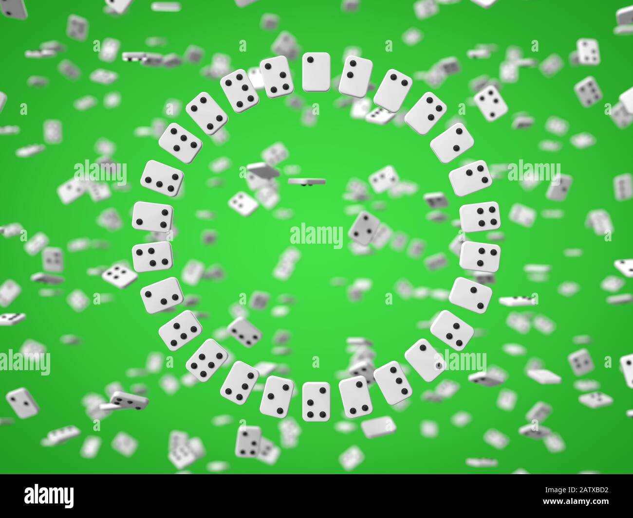 braille alphabet on green background. white letter chips with black ...