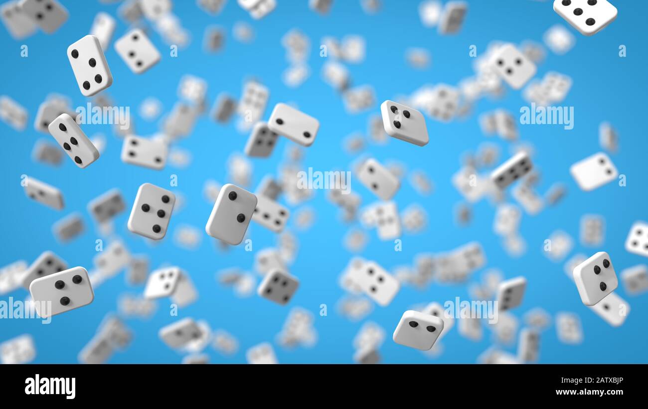 braille alphabet on blue background. white letter chips with black dots ...