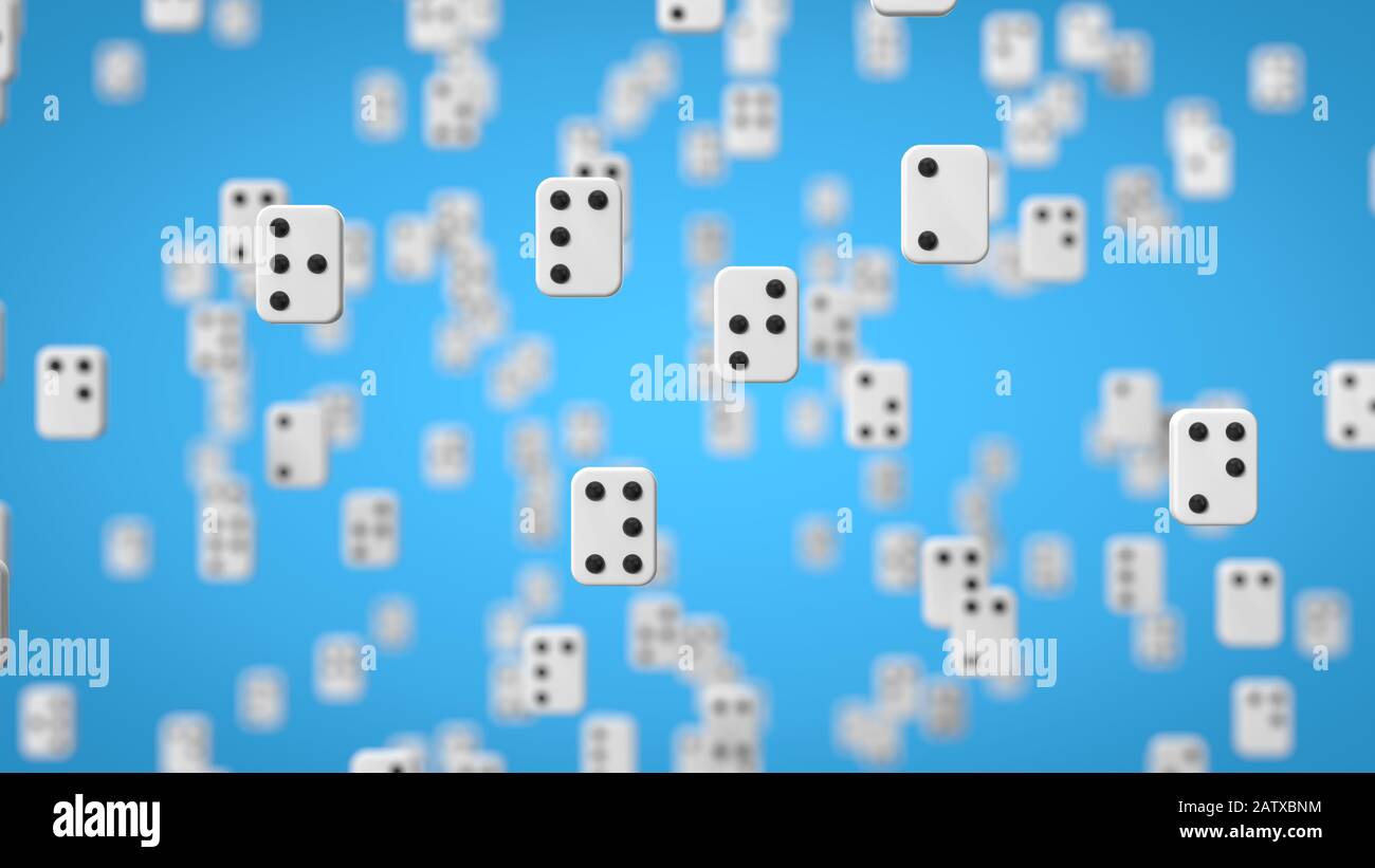 braille alphabet on blue background. white letter chips with black dots ...
