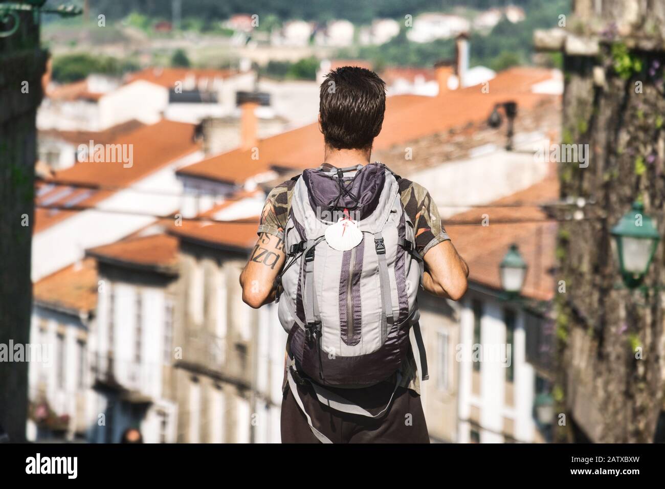 Man walking camino alone hi-res stock photography and images - Alamy