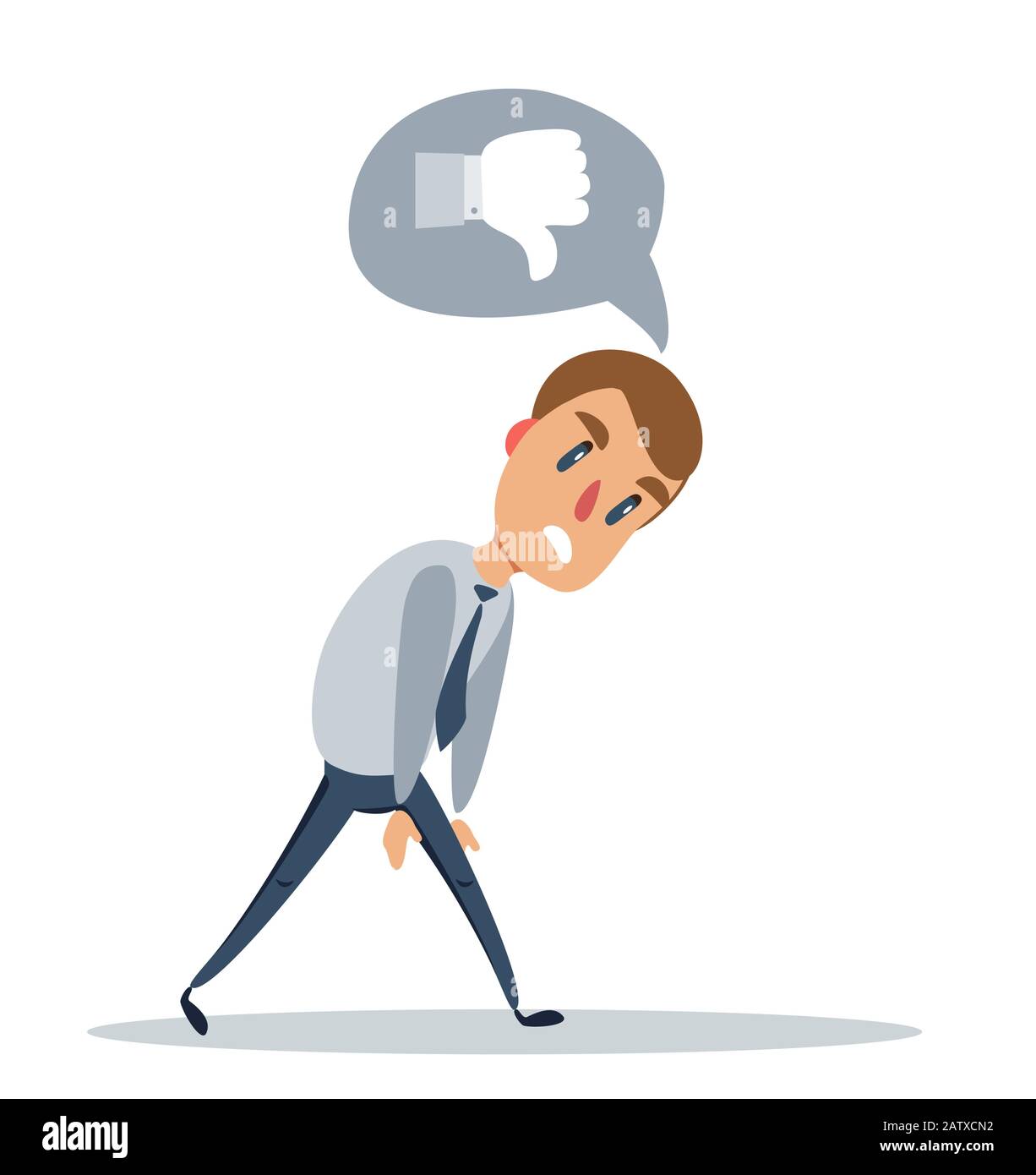 Sad person walk Stock Vector Images - Alamy