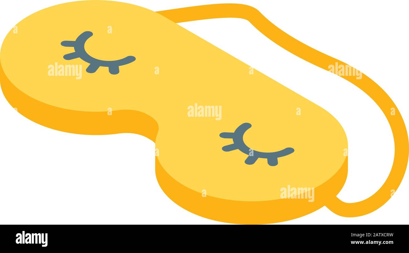 Yellow sleeping eyes icon Cut Out Stock Images & Pictures - Alamy
