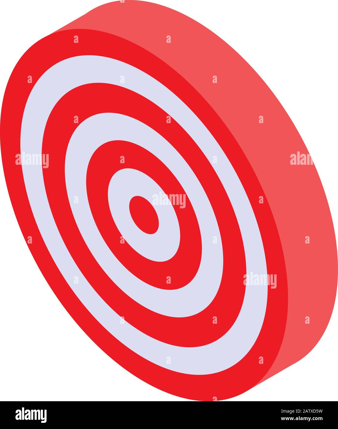 Red white target icon, isometric style Stock Vector Image & Art - Alamy