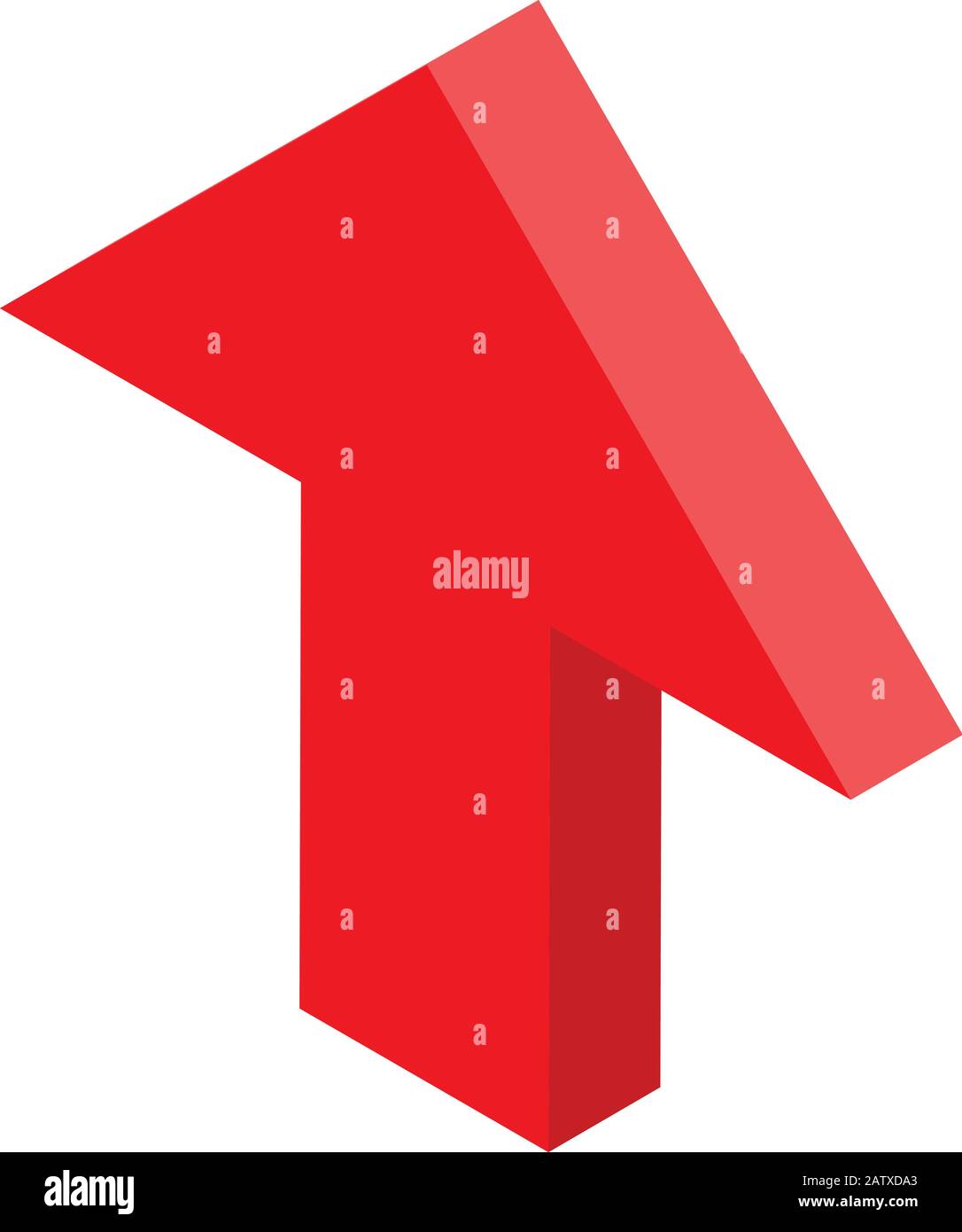 Red arrow up icon, isometric style Stock Vector Image & Art - Alamy