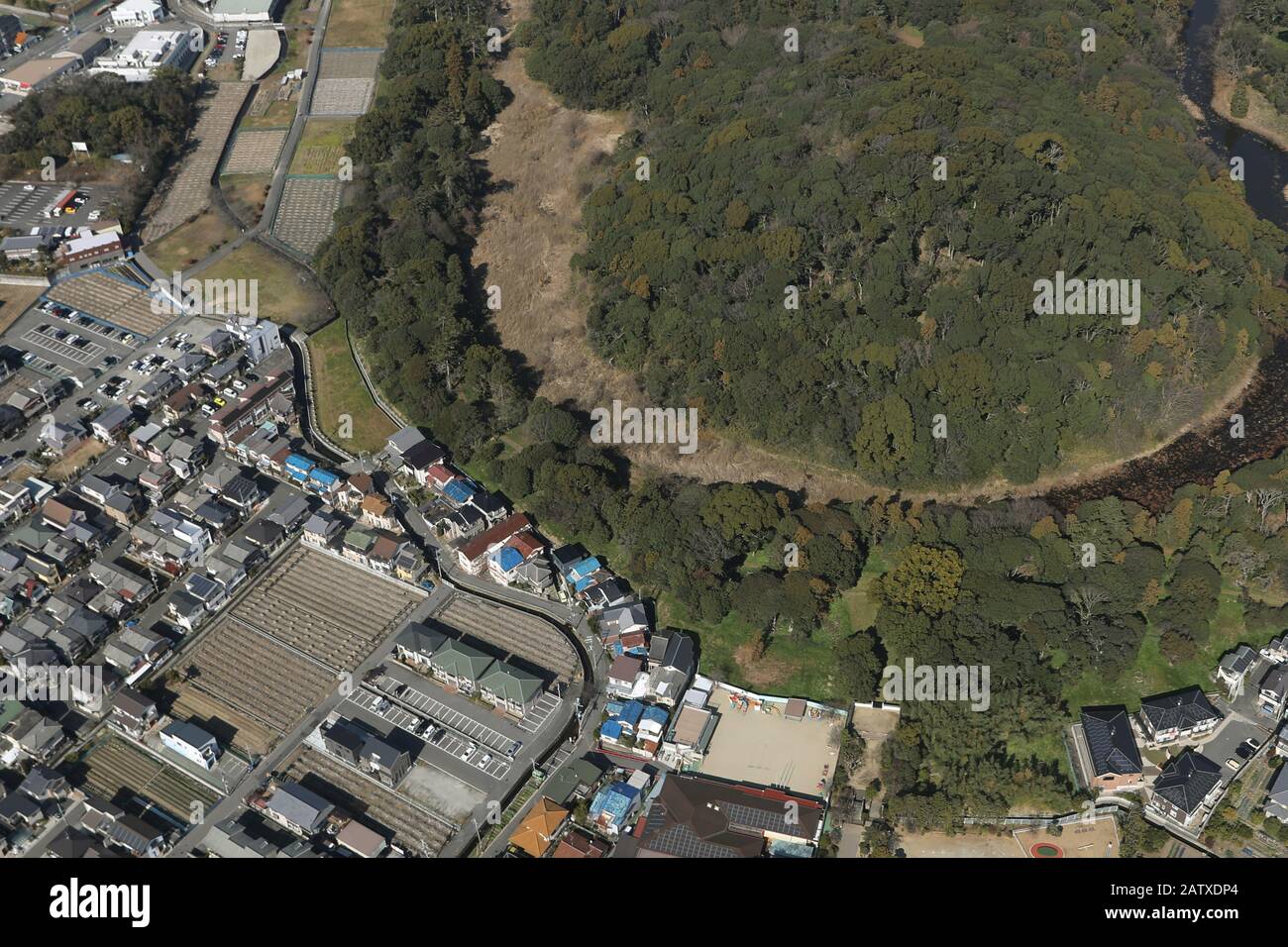 Osaka, Japan. 4th Feb, 2020. Aerial photo taken on Feb. 4, 2020 shows a ...