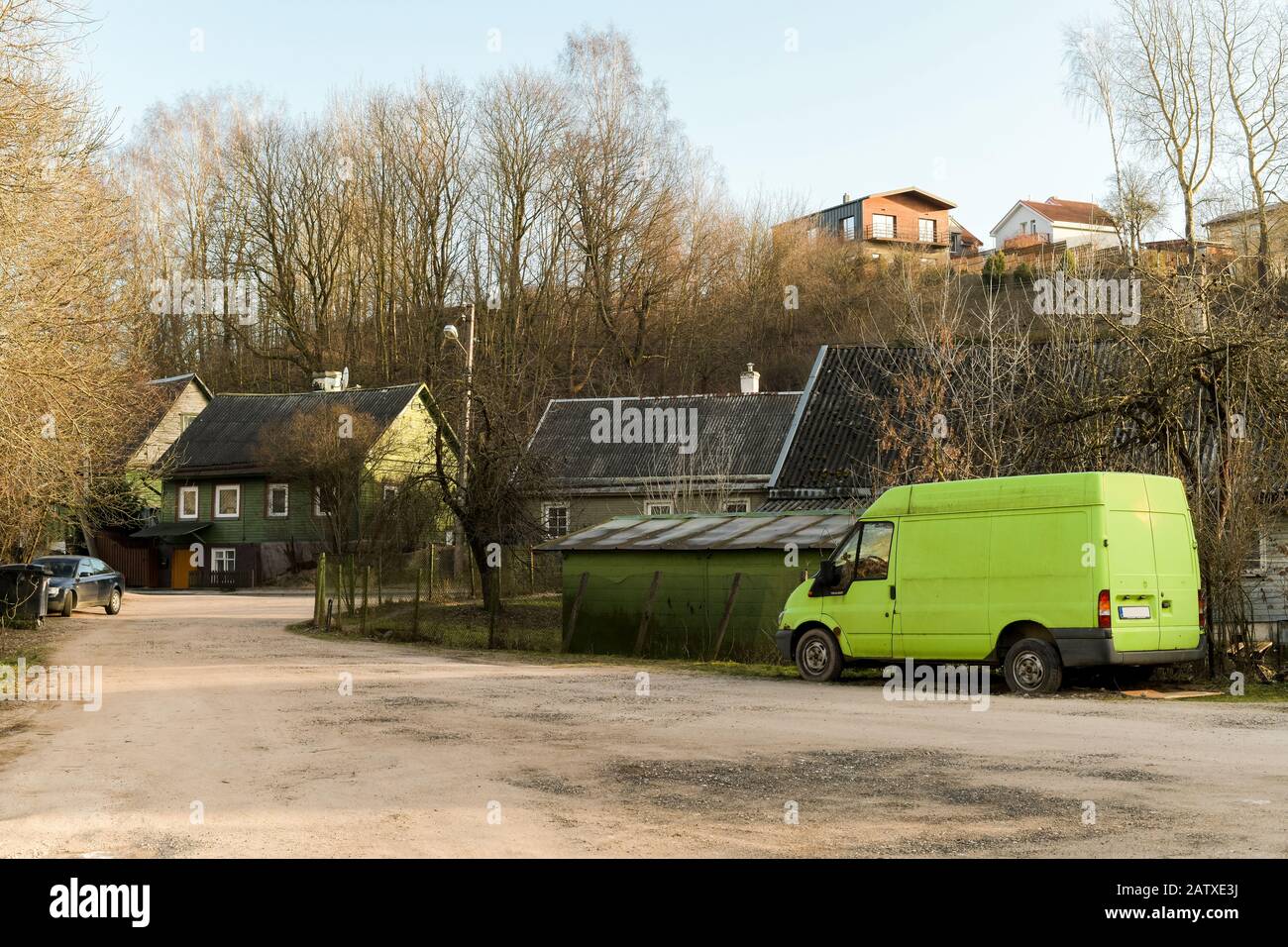 Markuciai district buildings and landscape Stock Photo - Alamy
