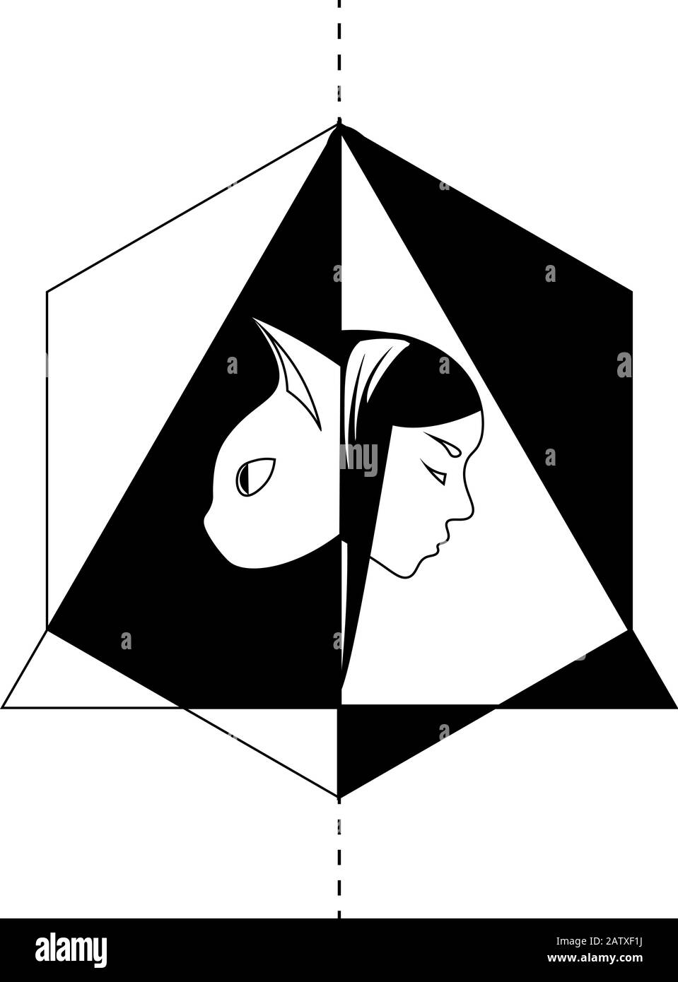 Profiles in silhouette Black and White Stock Photos & Images - Alamy