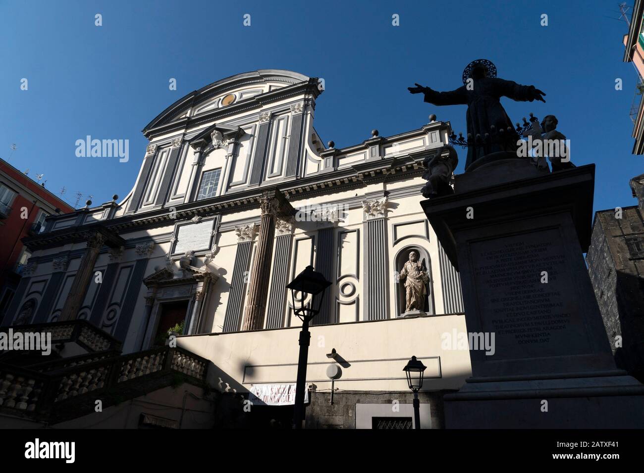 naples old town street view Stock Photo - Alamy
