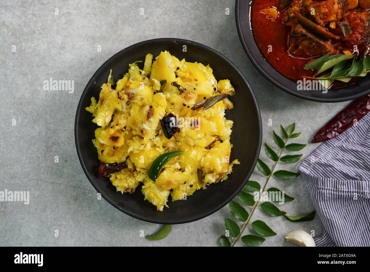 Kappa and meen curry / Spicy Red fish Curry with Cassava or Tapioca ...