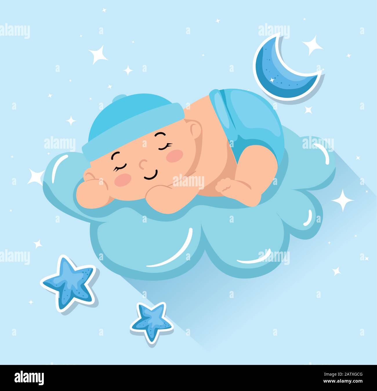 Sleeping Boy Outline