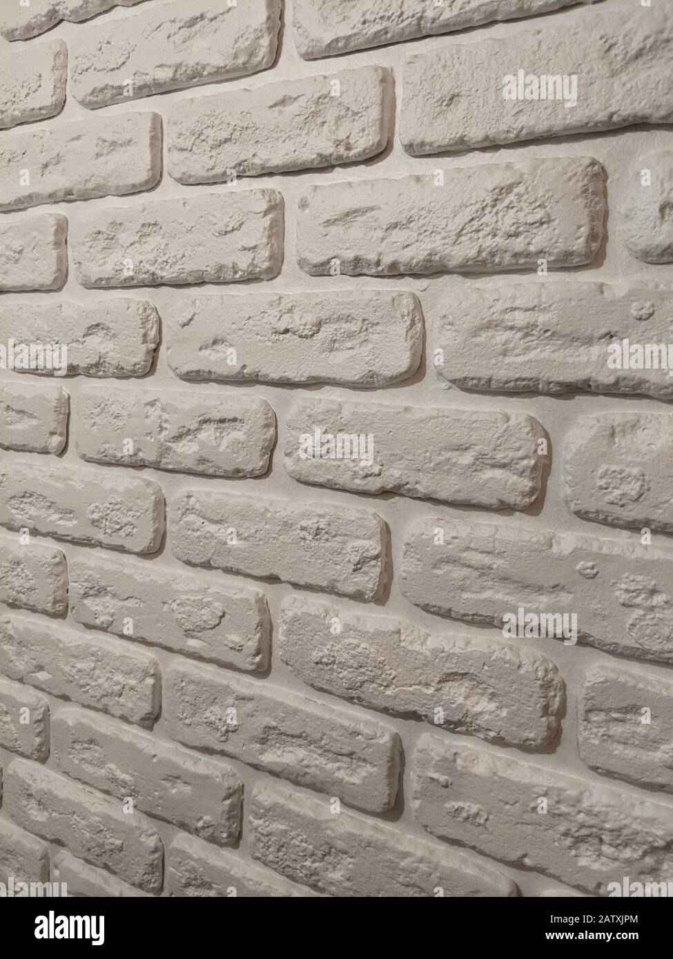 White textured brick wall background Stock Photo - Alamy