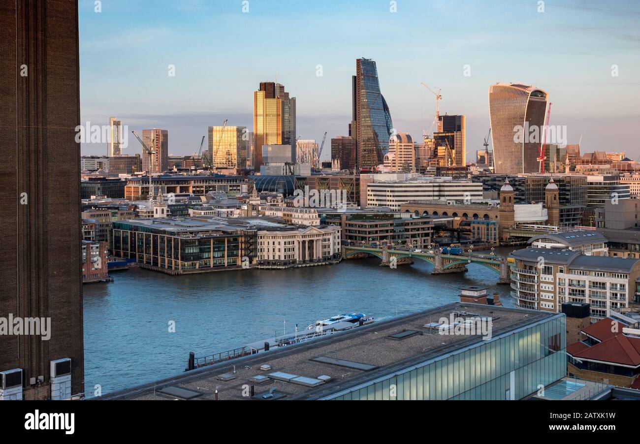 City of London. Landmark skyscrapers in the financial district of the ...