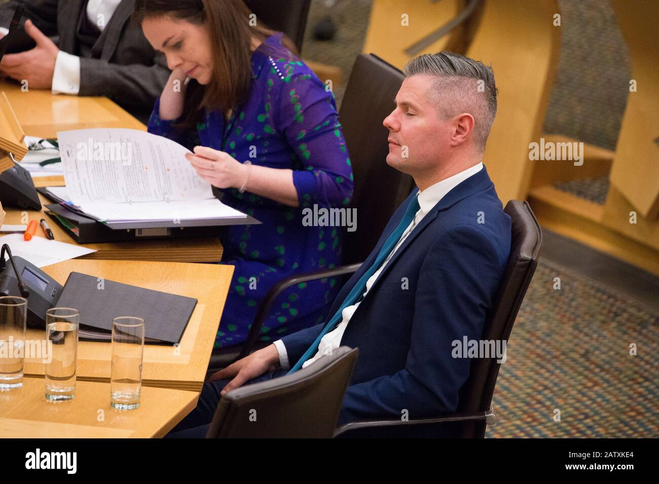 Edinburgh, UK. 5th Feb, 2020. Pictured: Derek Mackay MSP - Cabinet ...