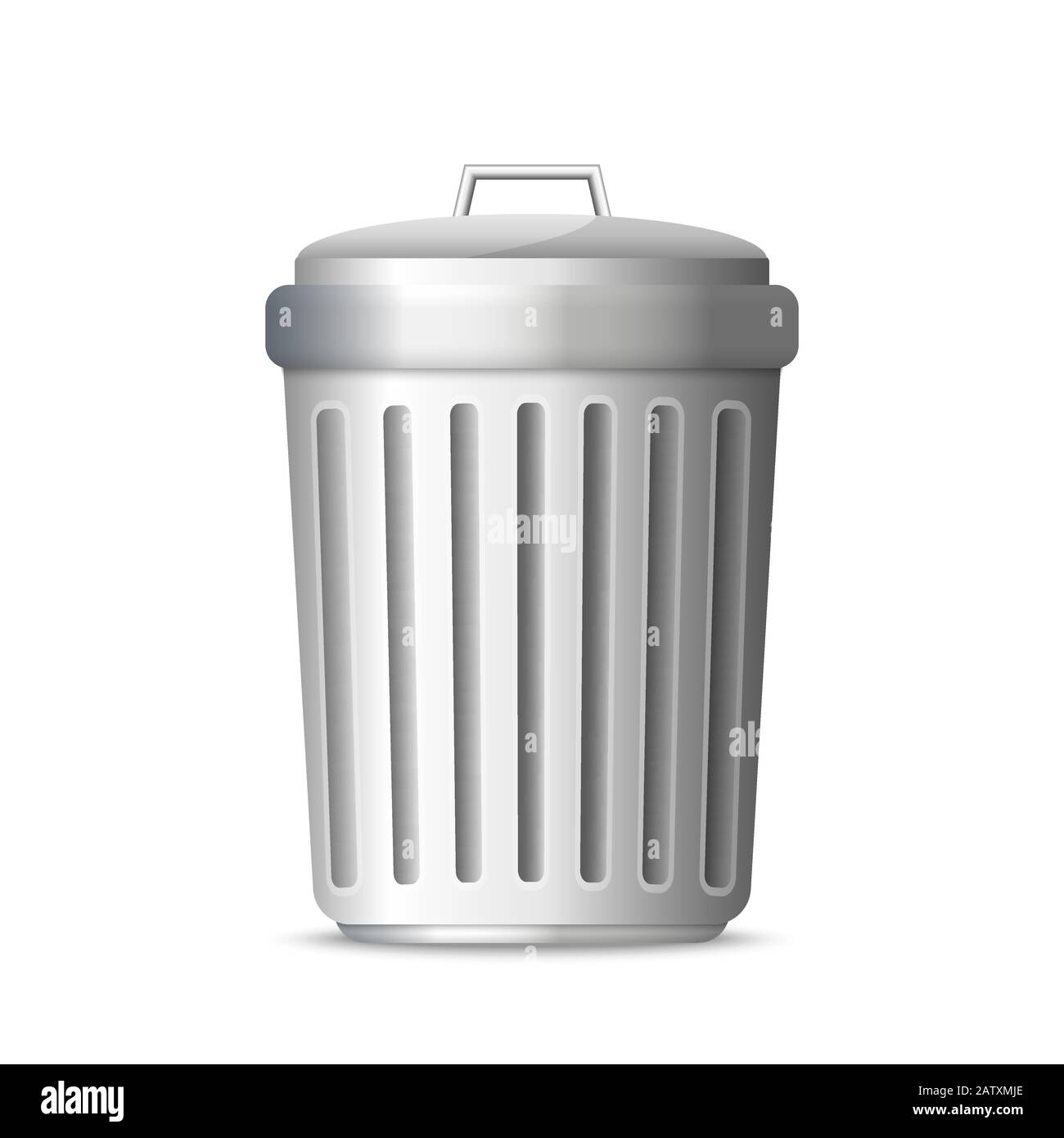 3d realistic trashcan. Trash can garbage Stock Vector Image & Art - Alamy