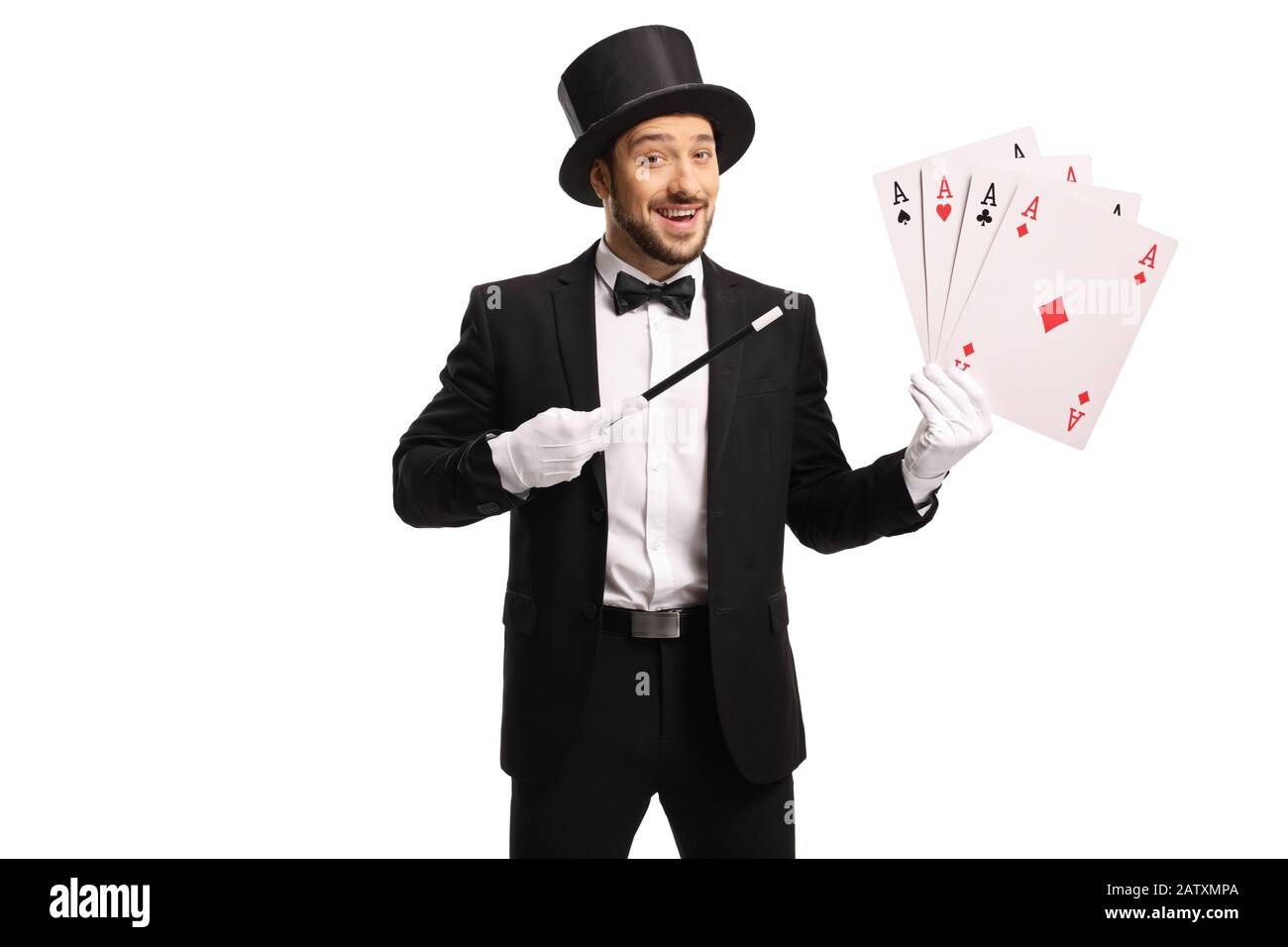 Magician Holding Cards