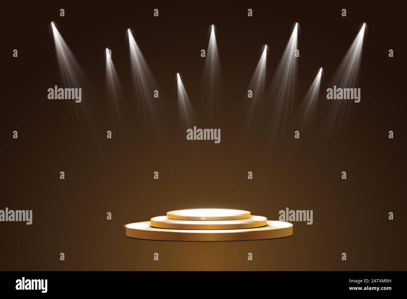 Collection of stage lighting, catwalk or platform, transparent effects ...