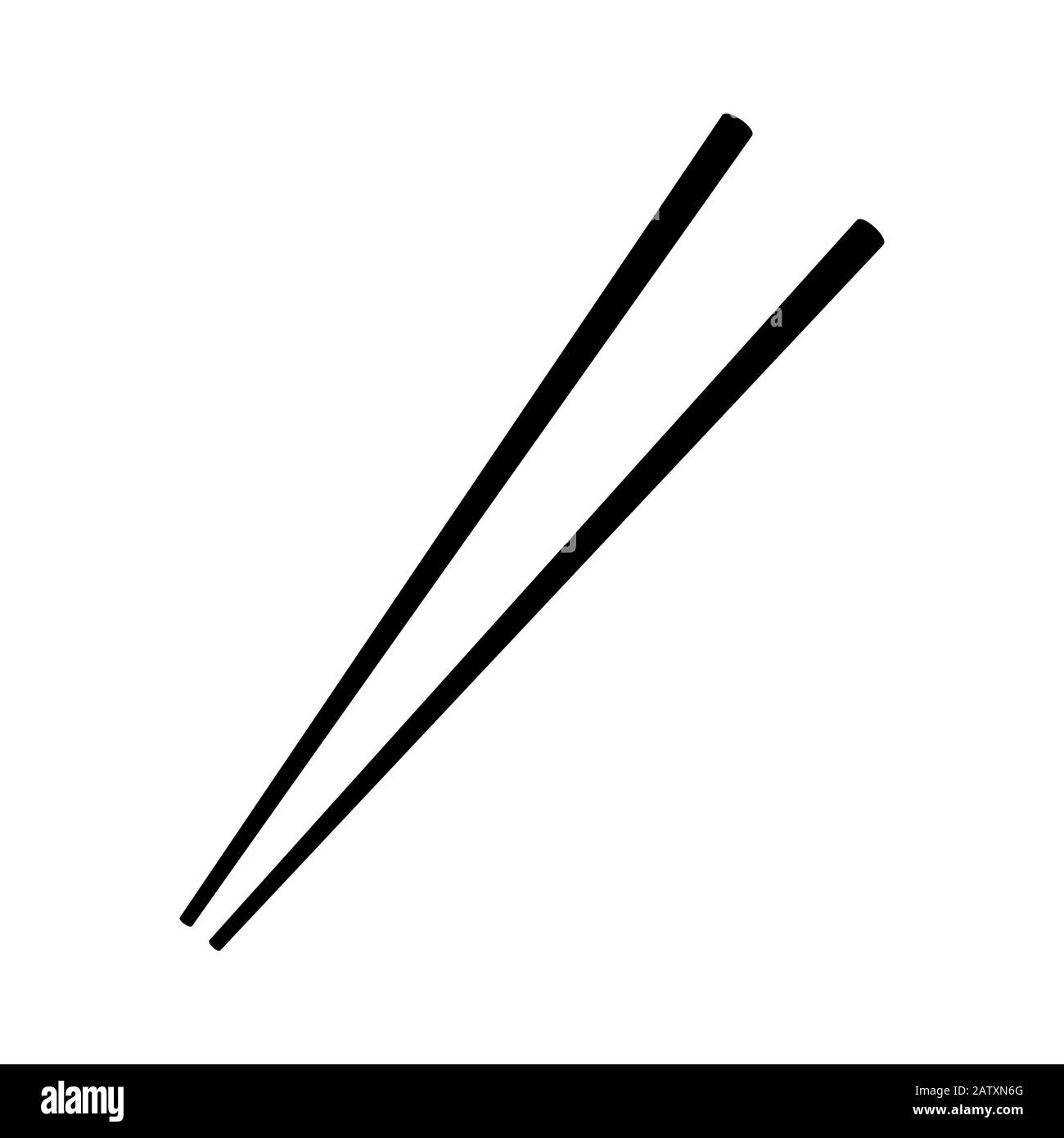Asian wooden chopstick isolated. japanese bamboo stick Stock Vector ...