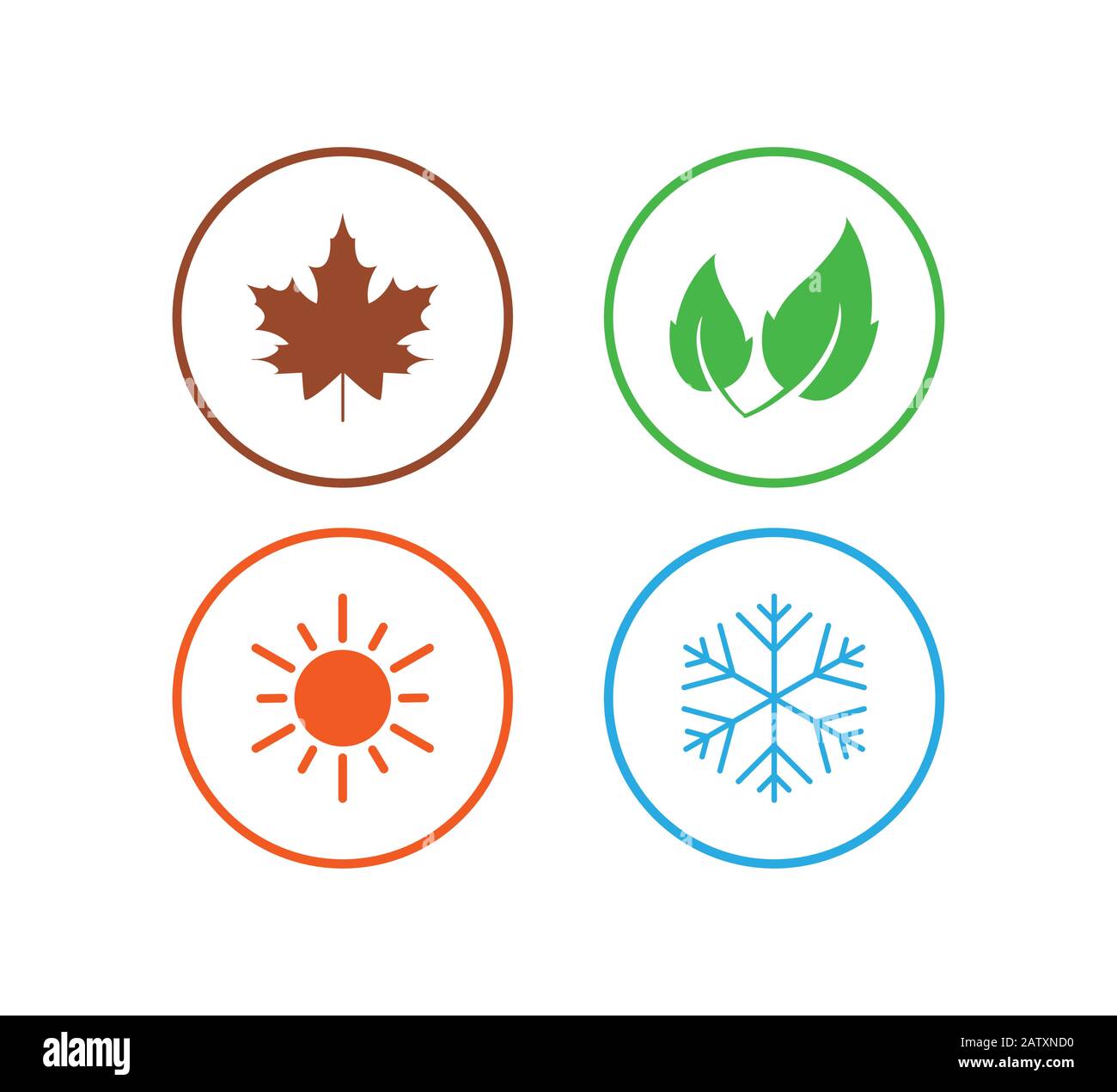 Four season icon. Vector illustration, flat design Stock Vector Image ...