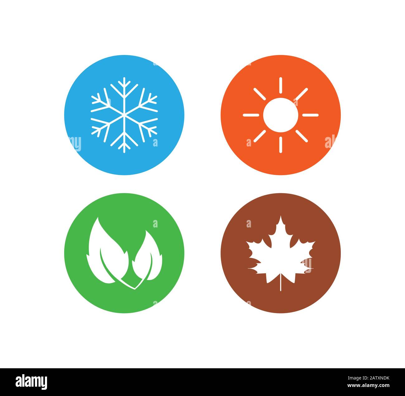 Four season icon. Vector illustration, flat design Stock Vector Image ...