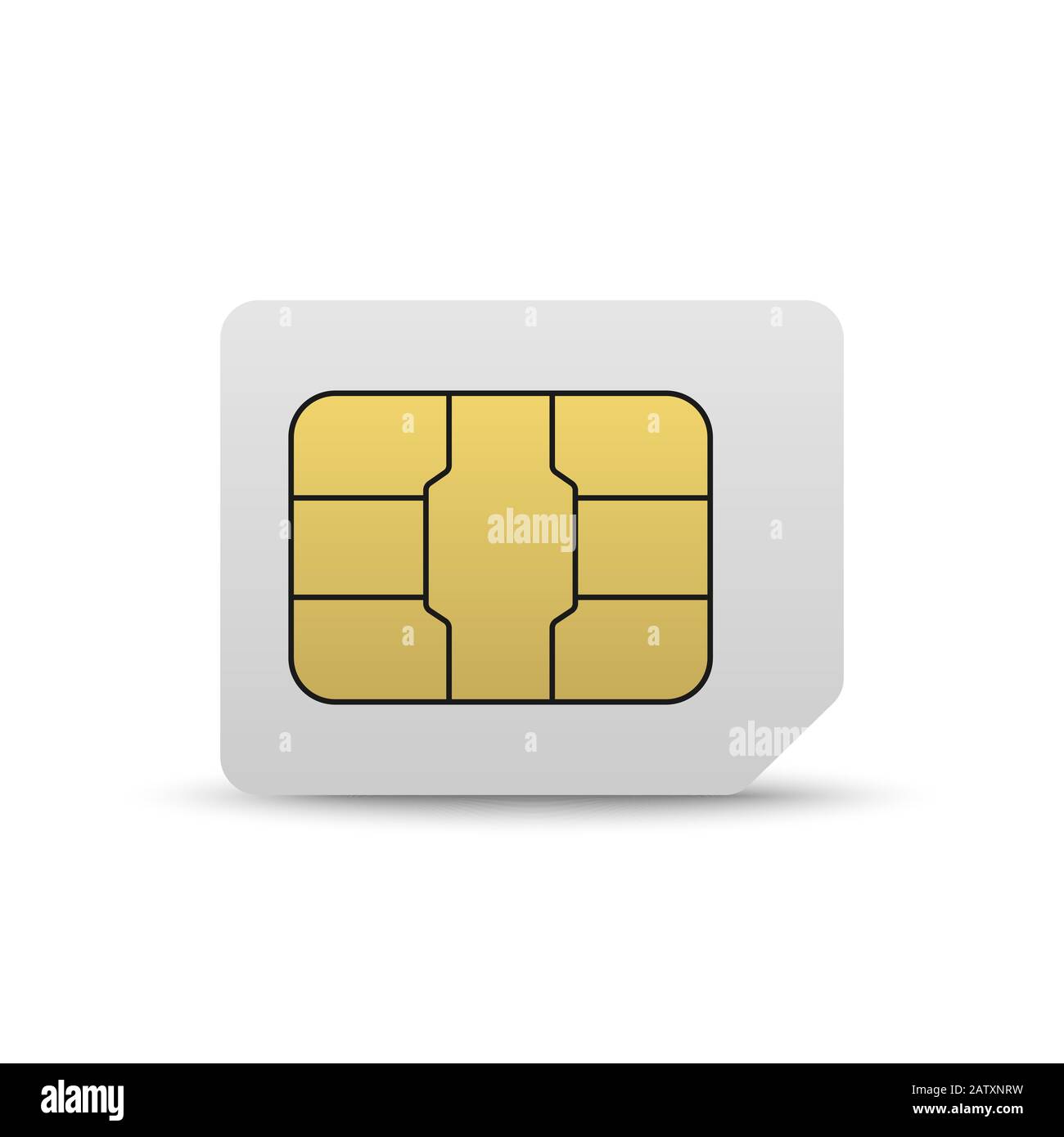 Mobile micro sim card. Phone siimcard chip isolated Stock Vector Image ...
