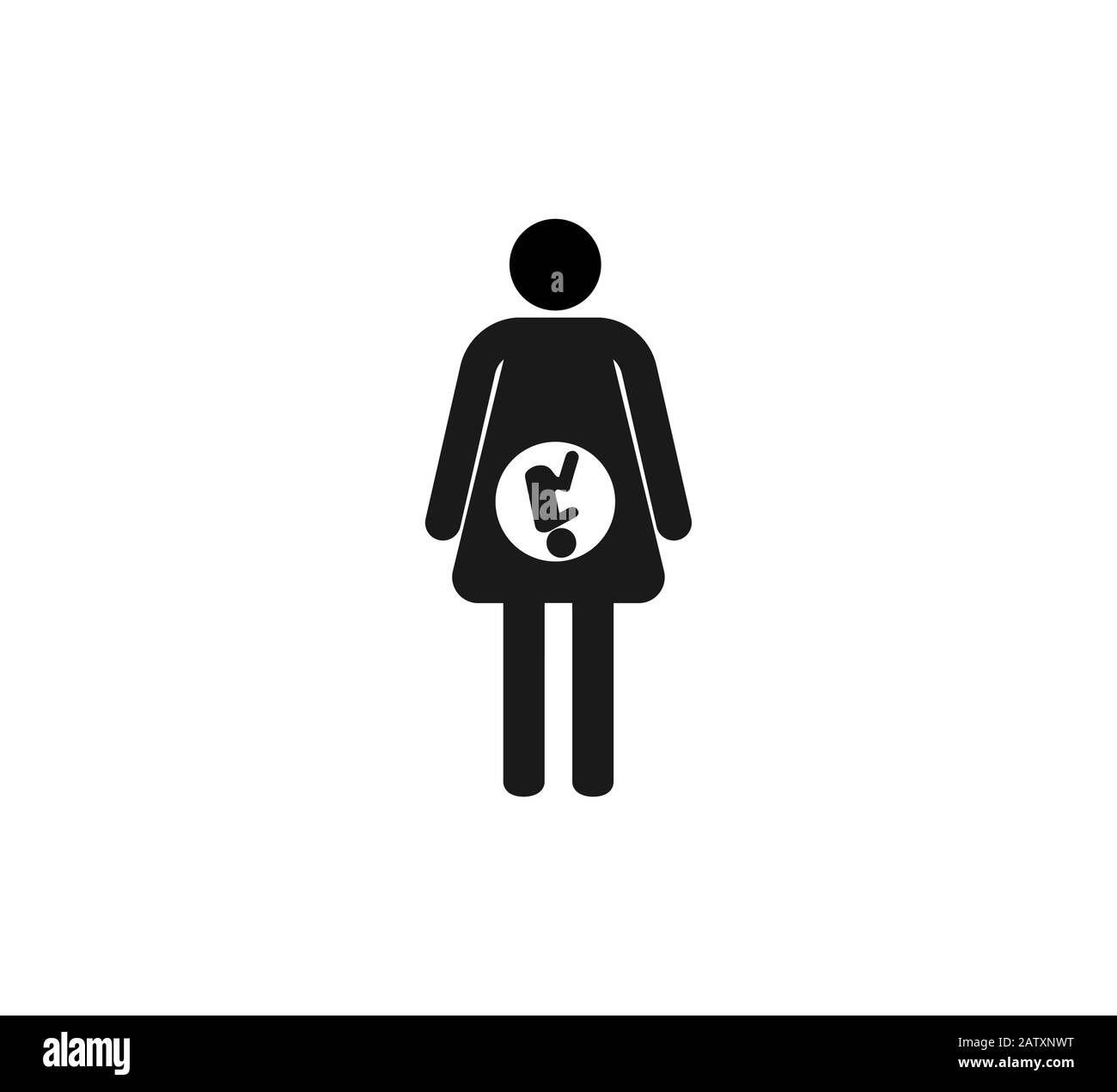 Pregnant Woman Icon Vector