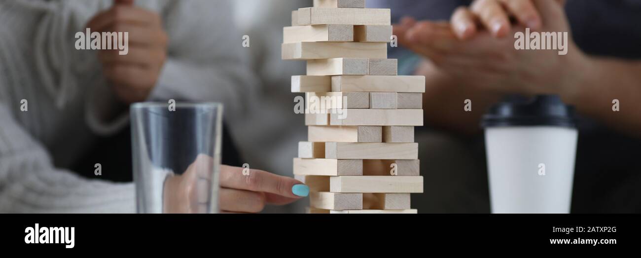 Jenga tower with house hi-res stock photography and images - Alamy
