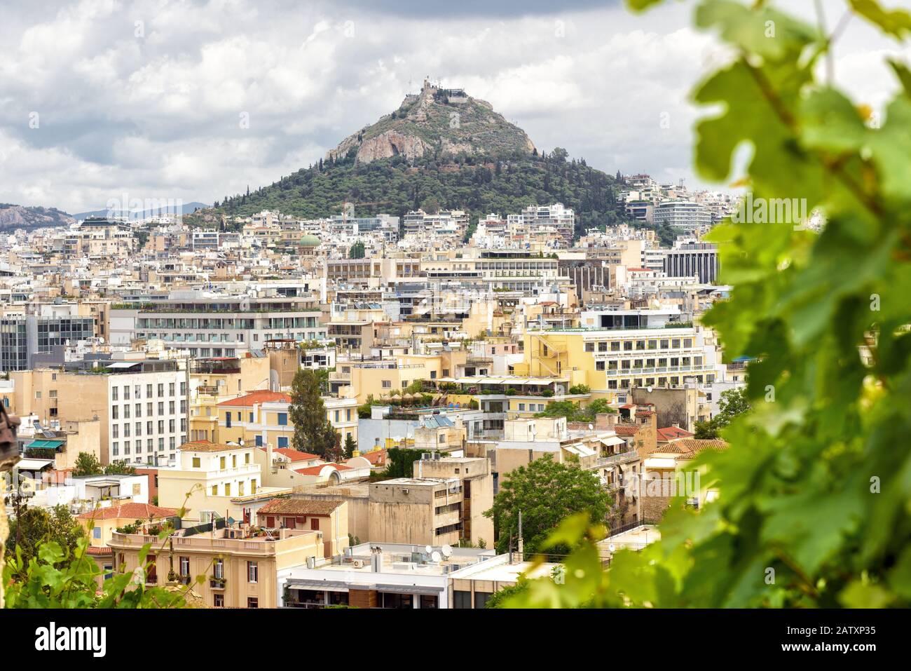 Lycabettus hill from acropolis athens hi-res stock photography and ...