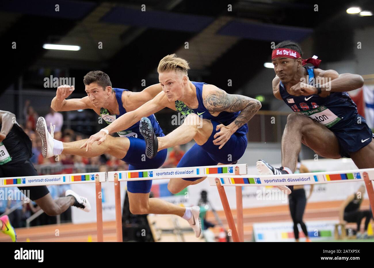 Gregor TRABER (LAV Stadtwerke Tuebingen) action, r. Jarret EATON (USA ...